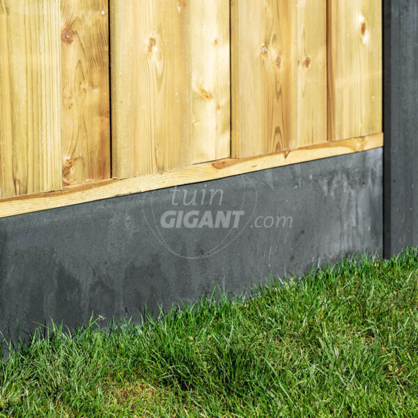 Premium beton schutting onderplaat - Gecoat antraciet - 184 cm ...